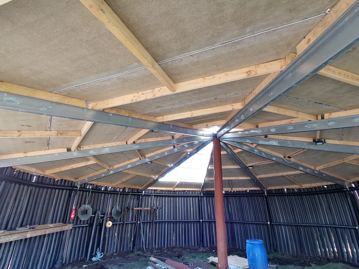 A yurt from a feed pipe - MOWI - Scotland